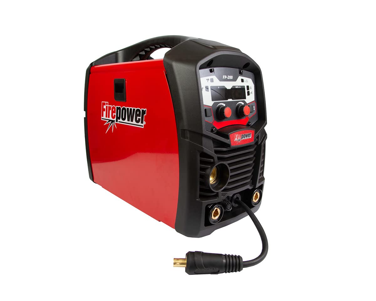 FIREPOWER 1444-1200 FP-200 2-in1 MIG, Flux Cored Welding System, 200A Output, 120-230V, 3/8" Max Thickness, Includes Tweco Fusion 180 MIG Gun, Victor GF250 Regulator, Clamp, Power Adapter, Wire Spool