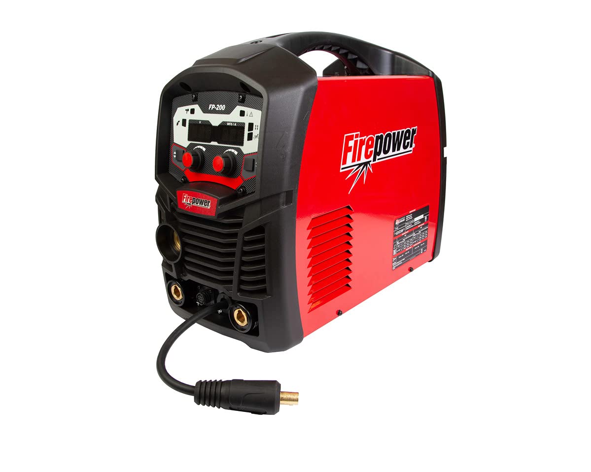 FIREPOWER 1444-1200 FP-200 2-in1 MIG, Flux Cored Welding System, 200A Output, 120-230V, 3/8" Max Thickness, Includes Tweco Fusion 180 MIG Gun, Victor GF250 Regulator, Clamp, Power Adapter, Wire Spool