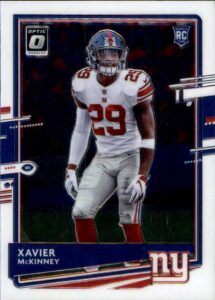 2020 donruss optic #121 xavier mckinney rookies rc rookie new york giants nfl football trading card