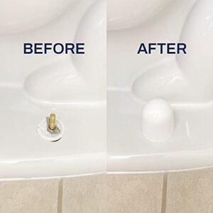 Stinky John's Tall Toilet Bolt Caps - Universal Fit with a Round Top - White Caps (2)