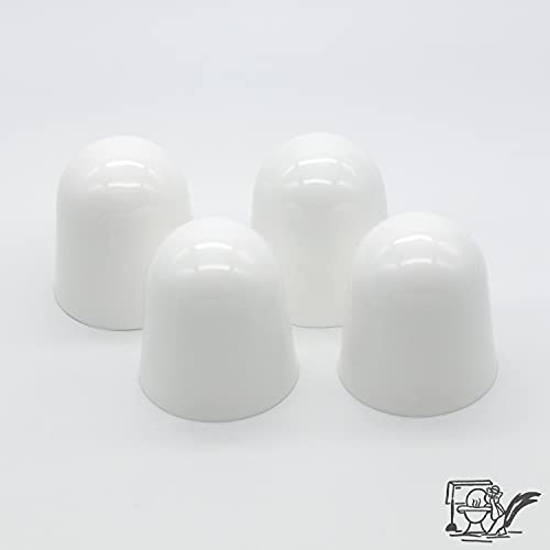 Stinky John's Tall Toilet Bolt Caps - Universal Fit with a Round Top - White Caps (2)