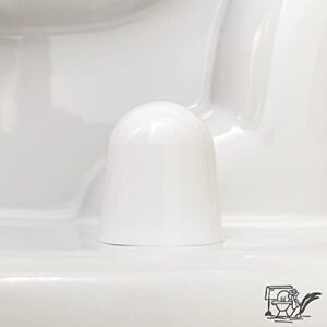 Stinky John's Tall Toilet Bolt Caps - Universal Fit with a Round Top - White Caps (2)