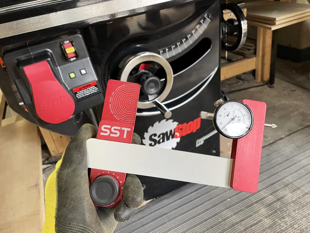 SST Saw Gauge Calibrator System | High Precision Alignment for Saws, Fences, Sleds, or Jigs | Adjustable Measurement with 1/2 In. Dial Indicator