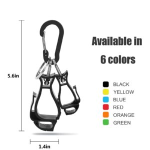 NANHONG 6 Pieces glove clips for work Glove Holder Clip, Construction Worker for Glasses Helmets Glove Grabber Clip, Golf glove holder for duty belt.