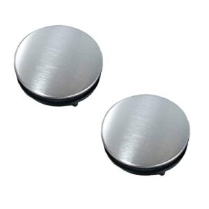 2 pack sink faucet hole cover kitchen sink plug brushed stainless steel hole cover soap dispenser cover for dia 0.98 to 1.18 inch(short)