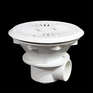 vinyl pool maindrain liner pool main drain floor drain for underground pool,swimming pool in-ground main drain floor drain 2.0 inch water inlet draining accessory white