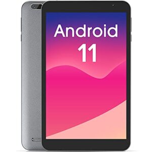 fangor tablet 8 inch, android 11.0 tablet, computer tablet, ips hd display, 2 gb ram, 32 gb storage, quad-core processor, 5g wifi, bluetooth 5.0, dual camera (silver grey)