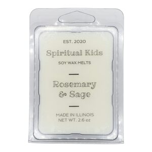 rosemary & sage soy wax melts 2.6oz 1 pack all natural soy wax 6 cubes hand poured with fragrant/essential oils!