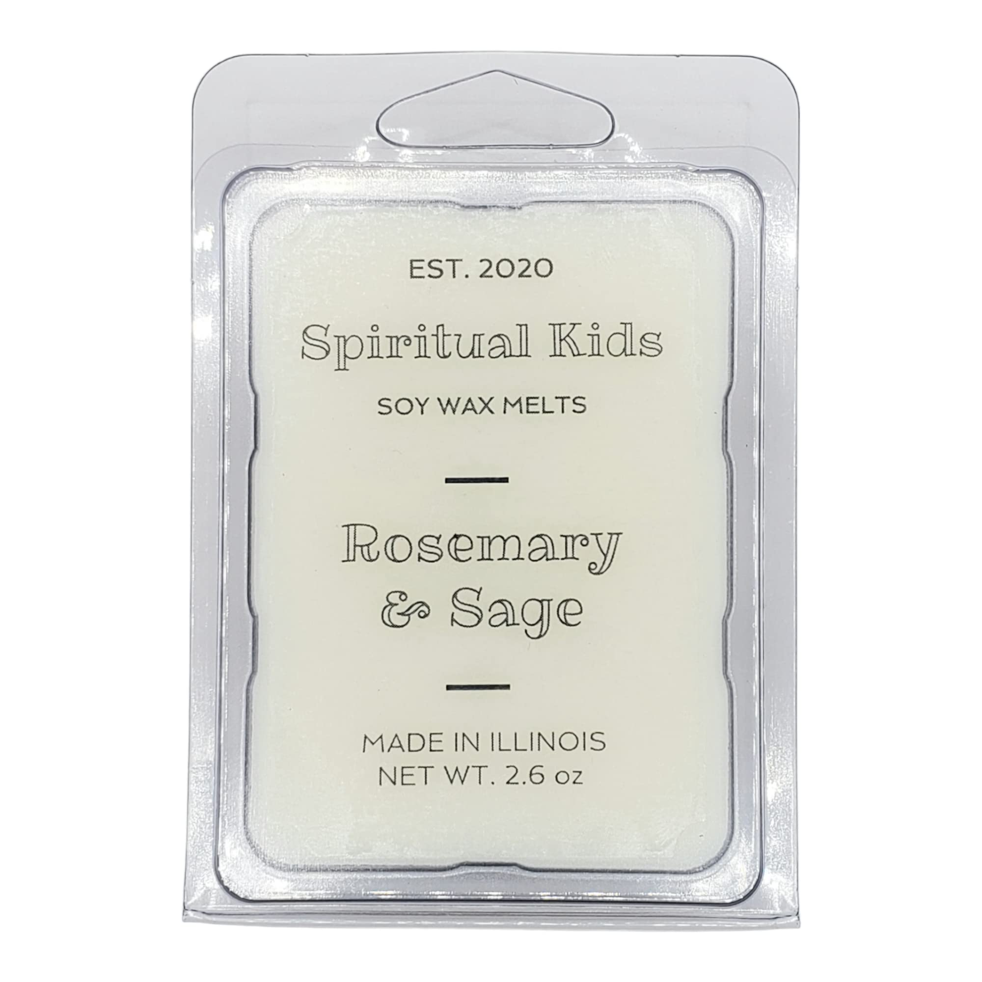 Rosemary & Sage Soy Wax Melts 2.6oz 1 Pack All Natural Soy Wax 6 Cubes Hand Poured with Fragrant/Essential Oils!