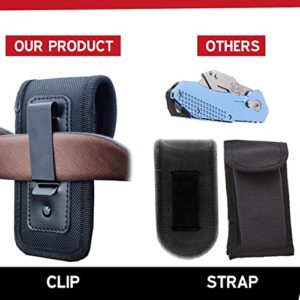 Folding Utility Knife Heavy Duty with Knife Maintenance Tool Holster Nylon Pouch Belt Clip Stainless Steel Box Cutter Knife Carry Case Utility Knife & Clip Roofing Knife One Year Manufacturer Warranty