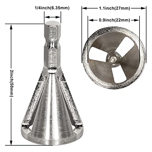 Deburring External Chamfer Tool - Stainless Steel Remove Burr Tools for Drill Bit Stainless Steel Eliminate Damaged Extractor