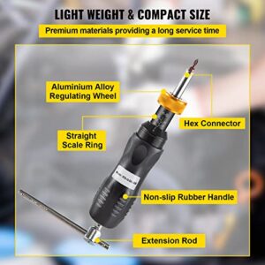 VEVOR Torque Screwdriver, 1/4" Drive Screwdriver Torque Wrench, Torque Screwdriver Electrician 10-50 in/lbs, Torque Range Accurate to ±5%, 5 in-lb Increment Torque Screwdriver with Bits & Case