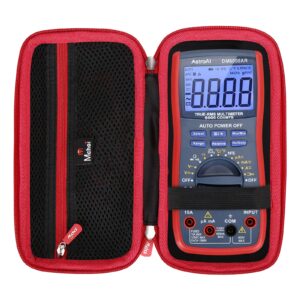 mchoi hard portable case compatible with astroai digital multimeter trms 6000 counts volt meter,case only