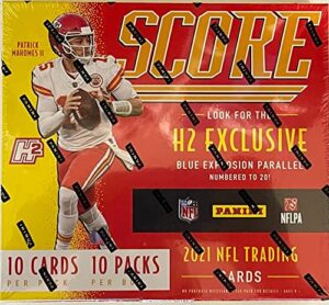 2021 panini score nfl football h2 hybrid football box (10 pks/bx)