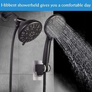 7-spray High-Pressure Shower Head with Handheld Spray Combo, 5-inch Face Rain Shower, 3-way Water Diverter, Adhesive Shower Head Holder, Hand Shower with 59 Inch Hose, Oil-rubbed Bronze