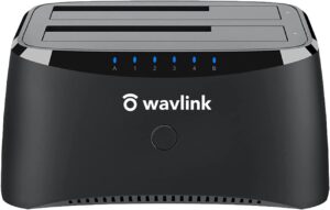 wavlink usb 3.0 to sata i/ii/iii dual bay external hard drive enclosures docking station for 2.5/3.5inch hdd ssd,offline clone,otg,supports uasp(up to 6gbps) for windows, mac os and linux