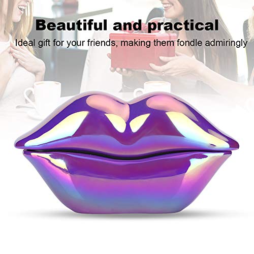 Zunate Electroplate Creative Lip Telephone, Fashionable Funny Multi-Functional Desktop Landline Phone for Home Office, Decoration Gift