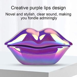 Zunate Electroplate Creative Lip Telephone, Fashionable Funny Multi-Functional Desktop Landline Phone for Home Office, Decoration Gift