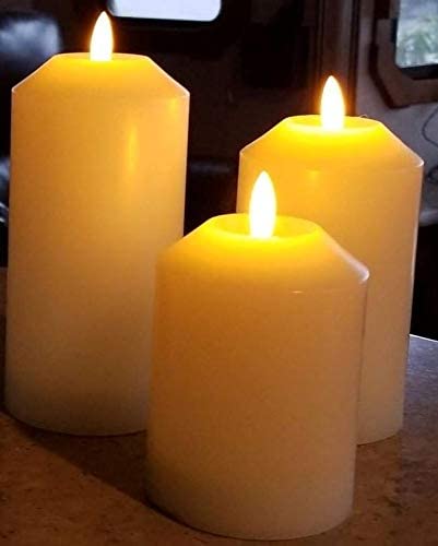 LED Lytes Flameless Candles with Timer, LED Candles, Battery Operated Candles Set of 3 Decorative Homr Decor Candle