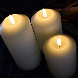 LED Lytes Flameless Candles with Timer, LED Candles, Battery Operated Candles Set of 3 Decorative Homr Decor Candle