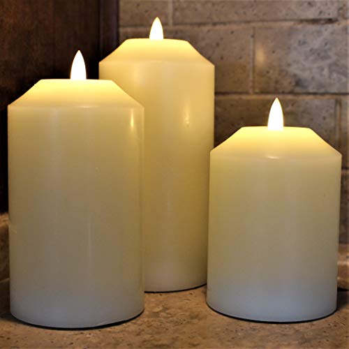 LED Lytes Flameless Candles with Timer, LED Candles, Battery Operated Candles Set of 3 Decorative Homr Decor Candle