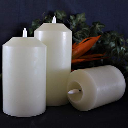 LED Lytes Flameless Candles with Timer, LED Candles, Battery Operated Candles Set of 3 Decorative Homr Decor Candle