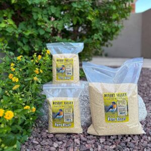 Desert Valley Premium White Millet Proso Seeds - Wild Bird Food, Cardinal, Finches & More (10-Pounds)