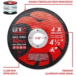 LUCKUT Cut-Off Wheels Cutting Wheel Disc 4-1/2"x3/64''x7/8'' Thin Metal Stainless Steel Cutting Cut Off Disc Blades Grinding Wheel for Angle Grinders 25-Pack