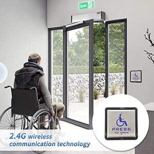 Olideauto Automatic Swing Door Opener,Commerical Wireless Door Operator with Wireless Handicap Push Buttons and Slimline Wireless Push Panels