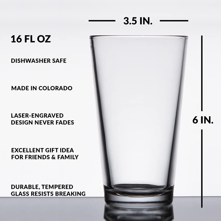 BAT-MAN Engraved Beer Pint Glass | Great DC Superhero Comic Book Drinking Gift Idea!