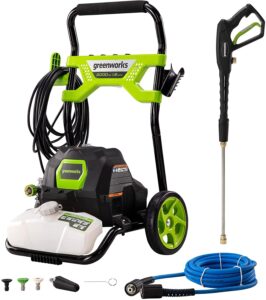 greenworks 2000 psi 1.2 gpm pressure washer (open frame gpw2003) gpw2003