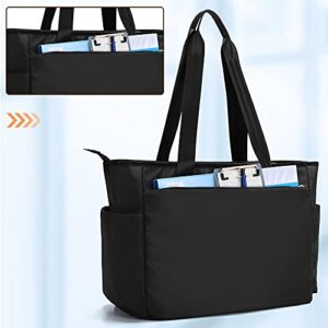 Damero Nurse Bag for Work Supplies, Medical Bags with Laptop Sleeve for Home Care Nurse, Medical Students and More, Black