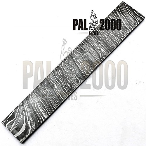 PAL 2000 KNIVES Pattern - Handmade Damascus Steel Bar - Custom Damascus Steel Billet, Blank Blade - 15"x3"x5mm, Ssga-9932