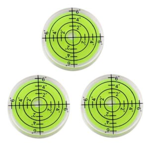 3pcs circular bubble level bullseye degree marked surface round spirit levels measuring tool for leveling phonograph, camera, turntable, tripod, telescope (32x7mm)