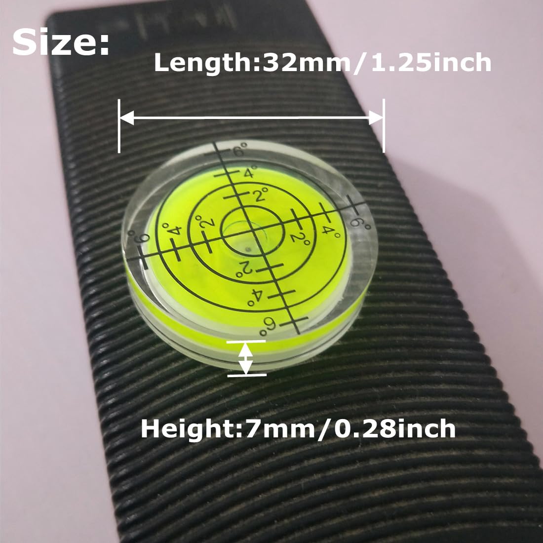 3Pcs Circular Bubble Level Bullseye Degree Marked Surface Round Spirit Levels Measuring Tool for Leveling Phonograph, Camera, Turntable, Tripod, Telescope (32X7mm)