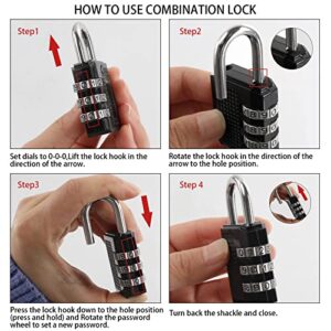 2 Pack Door Locks Hasp Latch 4Inch Stainless Steel Security Door Clasp Hasp Lock Latch with 3 Digit Padlock Combination Lock Outdoor Waterproof Safety Hasp Lock with 18Pcs Screws Brushed Finish