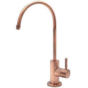 express water modern water filter faucet – brushed copper faucet – 100% lead-free drinking water faucet – compatible with reverse osmosis water filtration systems