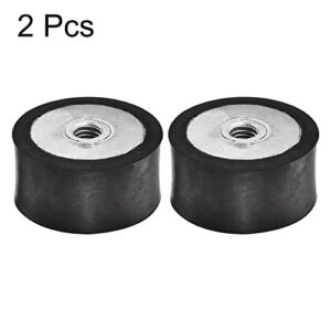 uxcell M8 Rubber Mounts, 2pcs Female/Female Vibration Isolator Shock Absorber, for Garage Motor Air Compressor Car Boat Bobbins, D40mmxH20mm