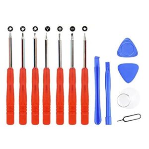 precision small repair tools kit, precision magnetic repair tools kit for fixing cell phone watch computer tablet, opening pry tool repair kit set, 13 pcs