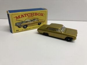 original 1960s matchbox lesney opel diplomat no. 36 diecast in original box