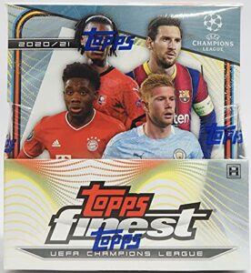 2020-21 topps champions league finest soccer uefa hobby box (12 packs/5 cards:2 autos)