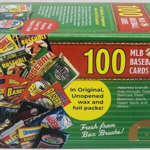 Superior Sports Investments LLC 100 MLB Baseball Cards in Original Unopened Wax and Foil Packs Blaster Box Look for Hall-of-Famers Such As Cal Ripken, Ken Griffey Jr, Nolan Ryan, Frank Thomas, Don Mattingly, Wade Boggs, George Brett & Tony Gwynn.