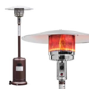 patio heater kezato 48,000 btu propane outdoor patio heater for residential or commercial use 87 inches - bronze