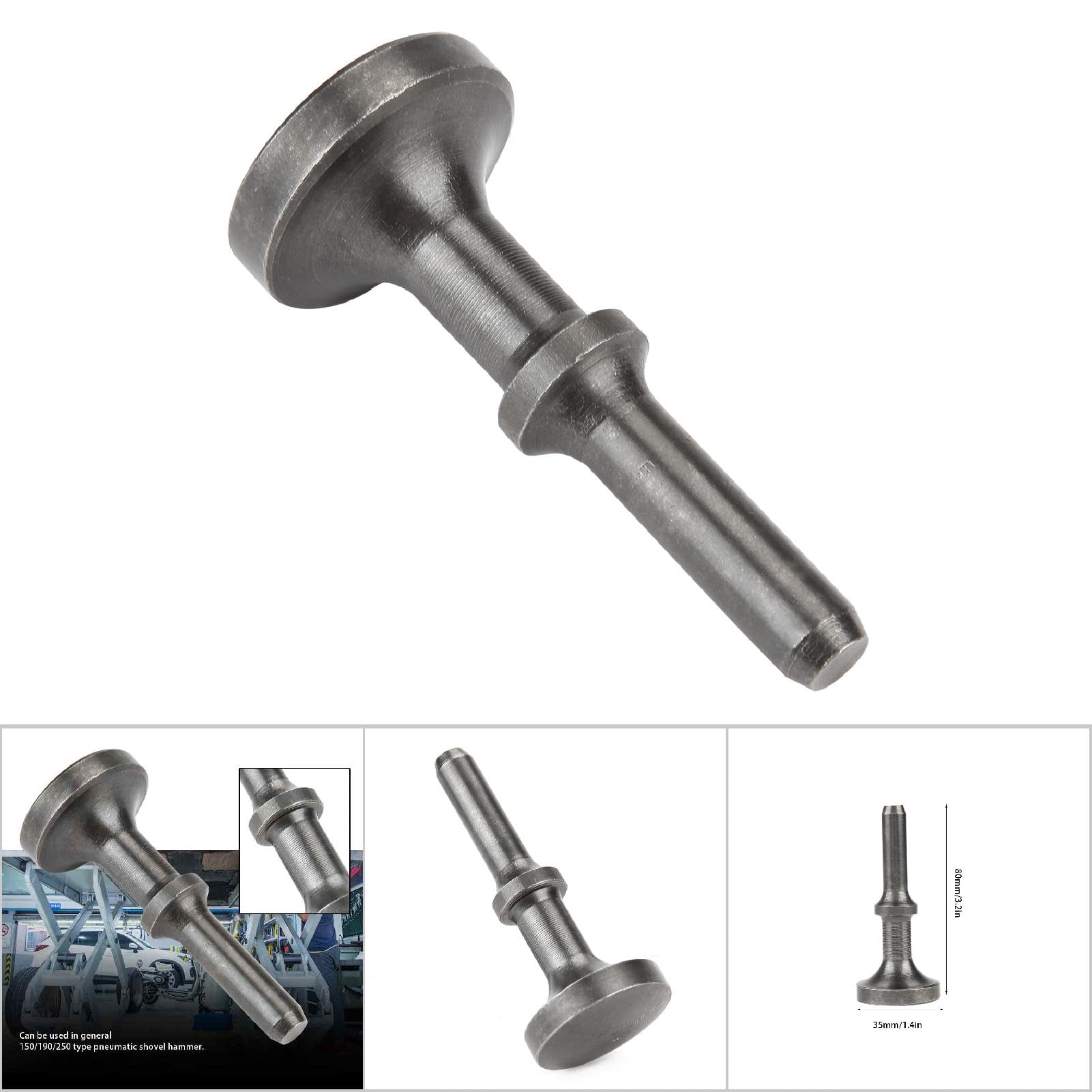 Pneumatic Air Hammer Bit Chrome Molybdenum Steel Extended Length Impact Tool for Automotive Industry Sheet Metal Industry(80mm)