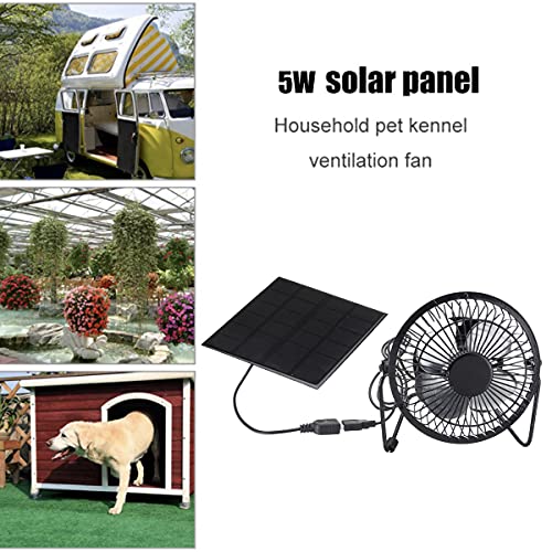 S-SNAIL-OO Solar Panel Powered Fan Mini Ventilator 10w/5w Exhaust Fan for Greenhouse Motorhome House Chicken House Outdoor Ventilation Equipment Ventilator for Pets 5w