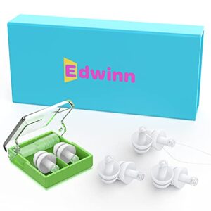 edwinn ear plugs for noise reduction, 3 pairs invisible noise cancelling ear plugs, high fidelity hearing protection for concerts, raves, motorcycles, work