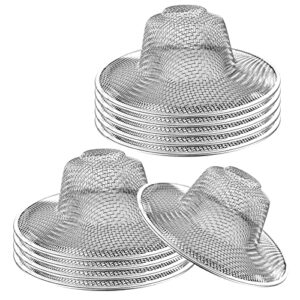 10pcs mesh sink strainer, 4.5" diameter stainless steel slop basket filter trap, metal kitchen drain strainer, hair basket drain - fits most kitchen sinks, bathroom sinks,shower drains,floor drain