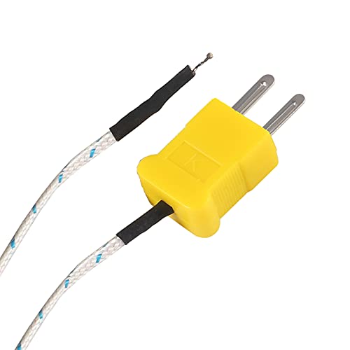 UMLIFE 1M K Type Mini-Connector Thermocouple Temperature Probe Sensor Measure Range -50~700°C,Compatible with TM902C/ TES1310 (6 Pieces)