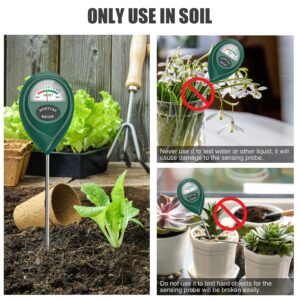 MOOCK Soil Moisture Meter, Portable Plant Soil Test Kit Indoor Outdoor Use, Hygrometer Moisture Sensor Water Meter for Potted Plants Succulents Trees Lawn Farm Garden, No Battery Needed, Easy to Read