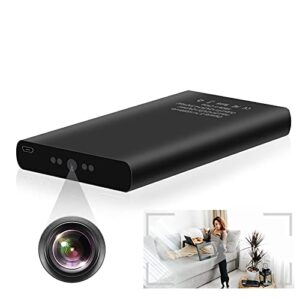 spy hidden camera power bank 10000mah 20 hours recording 1080p portable nanny cam with motion detection, night vision, gravity sensor for home security no wifi